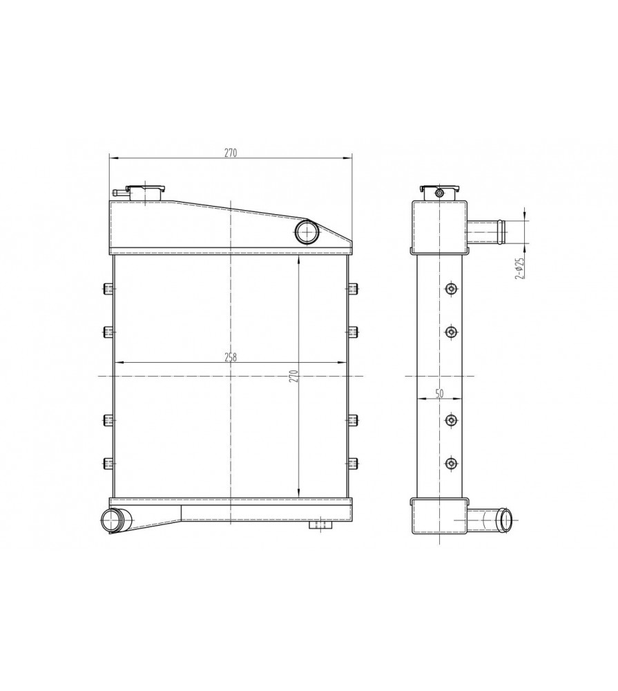 Racing radiator Austin Mini Classic Cooper
