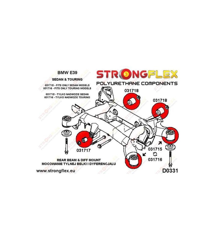 Rear diff mount - front bush SPORT SPORT BMW E39 Sedan E39 Touring